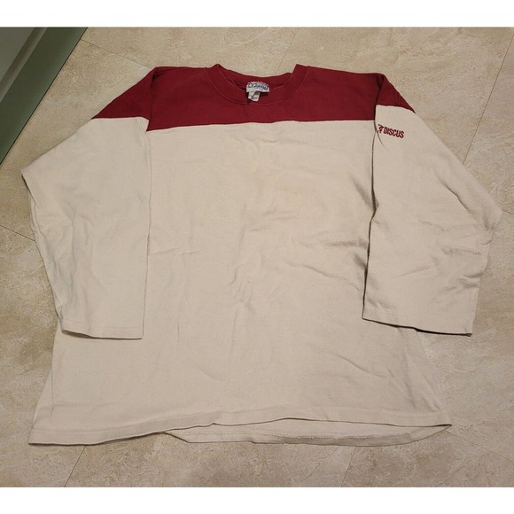 Discus | Shirts | Vintage 9s Discus Usa Made Colorblock Heavy Long ...